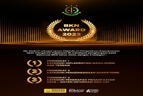 Kejaksaan RI Raih 3 Penghargaan dalam BKN Award Tahun 2023 - Siletperistiwa.com