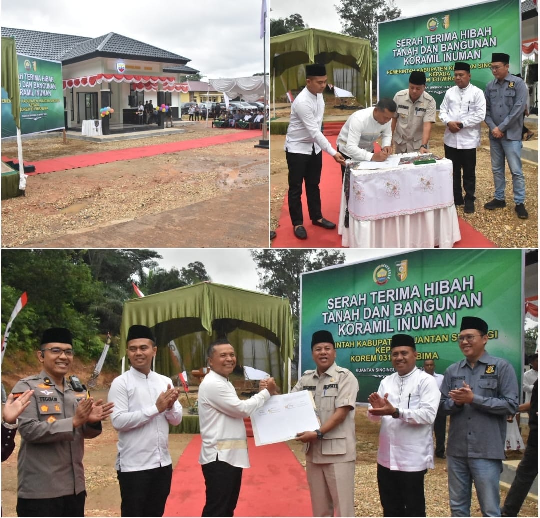 Resmikan Koramil Kecamatan Inuman, Begini Pesan Danrem 031/ Wira Bima - Siletperistiwa.com